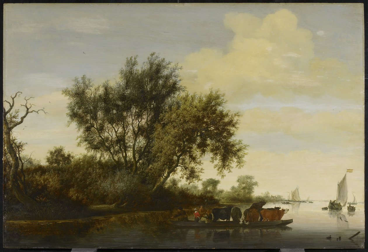 The Ferry Boat by Salomon van Ruisdael or Ruysdael